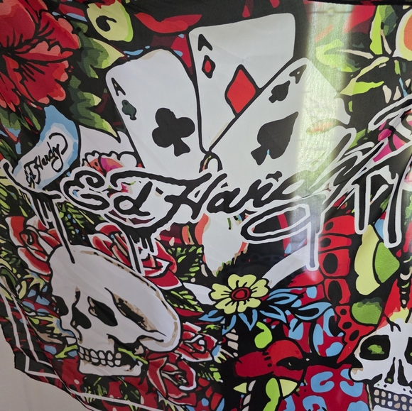Ed Hardy | Accessories | Ed Hardy Multicolor Skull Floral Logo Print ...